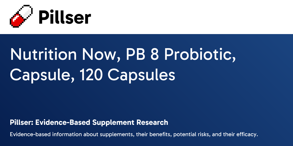 Nutrition Now, PB 8 Probiotic, Capsule, 120 Capsules - Supplement ...